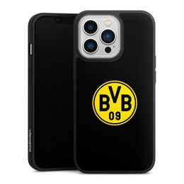 DeinDesign iPhone 13 Pro Handy Premium Silikon H&uuml;lle Handyh&uuml;lle schwarz Case Logo Borussia Dortmund Bvb Silikon Premium Case