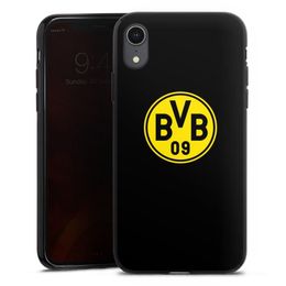 DeinDesign iPhone Xr Handy Silikon H&uuml;lle Case schwarz Handyh&uuml;lle Logo Borussia Dortmund Bvb