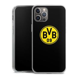 DeinDesign iPhone 12 Pro Max Handy Silikon H&uuml;lle Case transparent Handyh&uuml;lle Logo Borussia Dortmund Bvb Silikon Case
