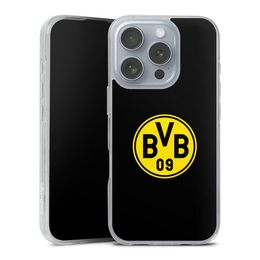DeinDesign iPhone 16 Pro Handy Silikon H&uuml;lle Case transparent Handyh&uuml;lle Logo Borussia Dortmund Bvb Silikon Case