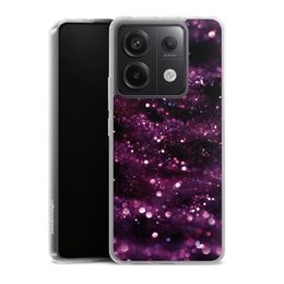 DeinDesign Xiaomi Redmi Note 13 Pro 5G Handy Silikon H&uuml;lle Case transparent Handyh&uuml;lle Glitzer Glitter Muster Silikon Case