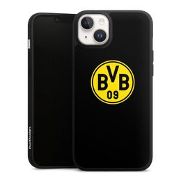 DeinDesign iPhone 14 Handy Premium Silikon H&uuml;lle Handyh&uuml;lle schwarz Case Logo Borussia Dortmund Bvb Silikon Premium Case