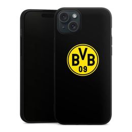 DeinDesign iPhone 15 Plus Handy Premium Silikon H&uuml;lle Handyh&uuml;lle schwarz Case Logo Borussia Dortmund Bvb Silikon Premium Case