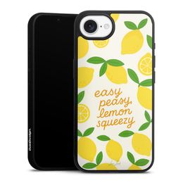 DeinDesign iPhone 16e Handy Gallery Case Handyh&uuml;lle 9H Geh&auml;rtetes Glas R&uuml;ckseite H&uuml;lle Spruch Statement Lemon Gallery Case