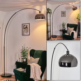 hofstein Baloca Bogenlampe 30 cm Chrom, Schwarz, 1-flammig