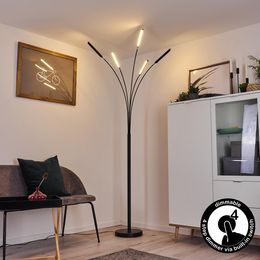 hofstein Totara Bogenlampe LED Schwarz, 5-flammig