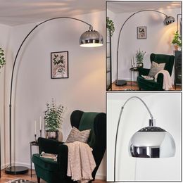 hofstein Baloca Bogenlampe 30 cm Chrom, Schwarz, 1-flammig