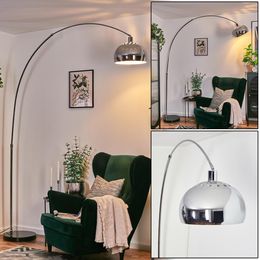 hofstein Baloca Bogenlampe 30 cm Chrom, Schwarz, 1-flammig