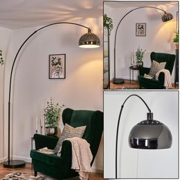 hofstein Baloca Bogenlampe 30 cm Chrom, Schwarz, 1-flammig