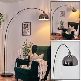 hofstein Baloca Bogenlampe 27 cm Chrom, Schwarz, 1-flammig