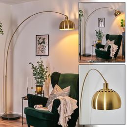 hofstein Baloca Bogenstehlampe 27 cm Gold, Schwarz, 1-flammig