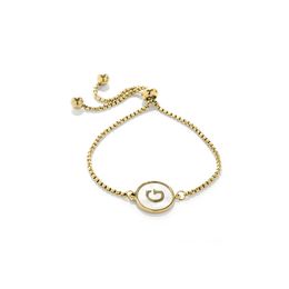 Luxenter Armband 'Alphabet' Damen Gr&ouml;&szlig;e 15 / 20 cm gold