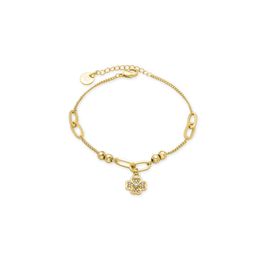 Luxenter Armband 'Wilya' Damen Gr&ouml;&szlig;e 17 cm gold