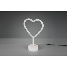 REALITY LEUCHTEN LED-Tischleuchte 'Heart' weiß 20 x 29,6 x 8,5 cm