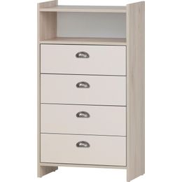 Midischrank Welltime, B:60,1cm H:104cm T:33cm, beige, FSC-zertifizierter Holzwerkstoff, Badezimmer, Schränke, "Lindholm"