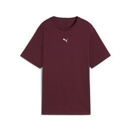 Puma Damen T-Shirt "ESS Relaxed T-Shirt Damen"ruby shimmer rot, Gr. M, clean, Obermaterial: 100% Baumwolle; Kragen: 30% Polyester, 70% Baumwolle,