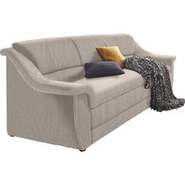 3-Sitzer DOMO collection, B:198cm H:88cm T:93cm, beige, Microfaser PRIMABELLE (100% Polyester);Struktur grob (85% Polyester, 15% Polyacryl);Struktur