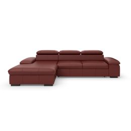 Ecksofa Home Affaire, B:286cm H:73cm T:174cm, rot, Luxus-Microfaser Lederoptik (100% Polyester);Luxus-Microfaser ALTARA NUBUCK (100%