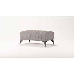 Polsterhocker Home Affaire, B:90cm H:43cm T:60cm, grau, 100% Polyester, Hocker, "MATTHEW Sitzhocker, Maße B/T/H: B/T/H: 90/60/43 cm", Steppung