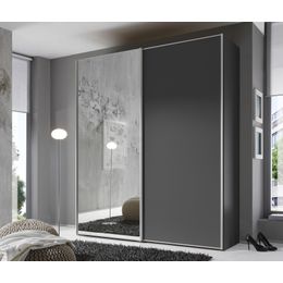 Schwebet&uuml;renschrank STAUD, B:200cm H:222cm T:68cm, grau, Holzwerkstoff, Schr&auml;nke, "Sinfonie Plus, edles Design in hochwertiger Qualit&auml;t, Made in
