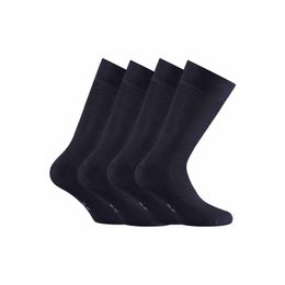 Rohner Socks Herren Kurzsocken "Socken Bamboo 2er pack 4er Pack", Gr. 39, blau, Obermaterial: 80% Viskose CV. 18% Polyamid PA. 2% Elasthan EL., Socken