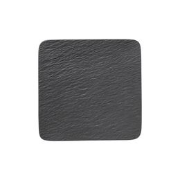 Villeroy & Boch VILLEROY & BOCH Servierplatte "Servierplatte Manufacture Rock ø 32,5 cm schwarz", schwarz, Servierplatten