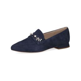 Caprice Damen Slipper "Caprice Slipper Veloursleder", Gr. 40, blau, Veloursleder, Schuhe