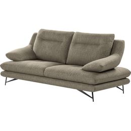 2,5-Sitzer Calia italia, B:195cm H:90cm T:109cm, beige, Sofas, "Cezanne, elegant und bequem, aufwendige Detailverarbeitung", im Strukturbezug,