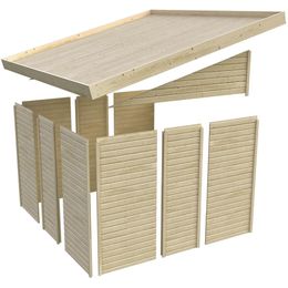 Gartenhaus Karibu, beige, Holzwerkstoff, Gartenhäuser, "Bodensee 3", naturbelassen oder terragrau