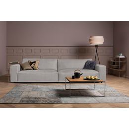 Big-Sofa Musterring, B:292cm H:81cm T:124cm, silber, Flachgewebe FLORIS (100% Polyester);Flachgewebe VALMONT (60% Baumwolle/ 40% Leinen);Microfaser