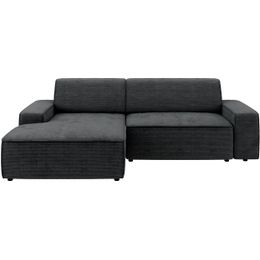 Ecksofa Trendmanufaktur, B:246cm H:73cm T:162cm, grau, 92% Polyester, 8% Polyamid, Wohnzimmer, Sofas, "Graz, wahlweise mit Sitzvorschub und