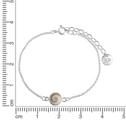 Vivance Damen Armband "925/- Silber wei&szlig; mit Muschel wei&szlig;", 15+4cm, Silber 925 (Sterlingsilber), wei&szlig;, Silber 925 (Sterlingsilber), Armb&auml;nder