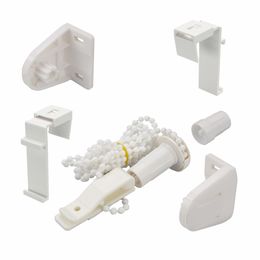 Sichtschutzbefestigungen Zubeh&ouml;r-Set Liedeco, &Oslash;:1,6cm, wei&szlig;, Kunststoff, Sichtschutzbefestigungen, Kettenzugetriebe und Tr&auml;ger f&uuml;r
