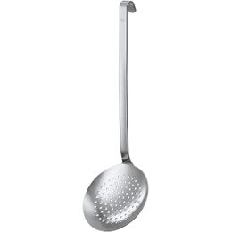 R&ouml;sle R&Ouml;SLE Schauml&ouml;ffel, &Oslash; 10cm - L: 33cm, silber, Kochl&ouml;ffel, Abseihl&ouml;ffel mit Hakengriff, Edelstahl 18/10, sp&uuml;lmaschinengeeignet