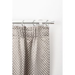 Gardinenstange Garesa, L:330cm &Oslash;:20mm, silber, Aluminium, Gardinenstangen, "EASY", Vorhanggarnitur, verl&auml;ngerbar, Wandmont., Endkappe, Alu, mit Ringe