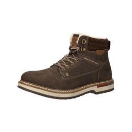 Herren Sneaker "Dockers by Gerli Stiefelette Lederimitat", Dockers by Gerli, Gr. 44, braun, Lederimitat, Schuhe