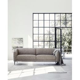 2,5-Sitzer FLEXLUX, B:188cm H:74cm T:89cm, braun, 85% Polyester/15%Polyamide, Sofas, "Belle Designsofa, Couch, bequem durch Kaltschaum im Sitz",