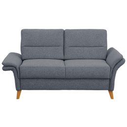 2-Sitzer Home Affaire, B:166cm H:90cm T:89cm, grau, 100% Polyester, Sofas, "Westerland", Federkern-Polsterung. wahlweise mit Armlehnfunktion