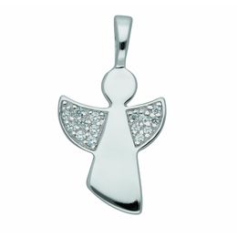 Adelia´s ADELIA ́S Damen Kette mit Anhänger "Schmuckset - Set mit Halskette 925 Silber Anhänger mit Zirkonia", Silber 925 (Sterlingsilber), silber, Silber 925