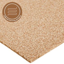 ANDIAMO Teppichboden "Matz, Schlinge, Made in Belgium", B : 400cm 1 Stk., 6mm, L: 200cm, beige, Schlafzimmer, Teppiche, meliert, Breite 400 cm oder