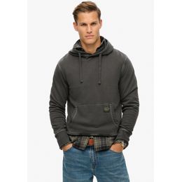 Superdry Herren Kapuzensweatshirt "CONTRAST STITCH RELAXED HOODIE", schwarz, Gr. S, bedruckt, angeraute Sweatware, Obermaterial: 100% Baumwolle,