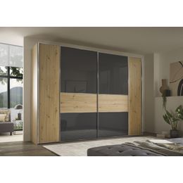 Schwebet&uuml;renschrank STAUD, B:270cm H:222cm T:68cm, braun, Holzwerkstoff, Schr&auml;nke, "Sonett 321C, Made in Germany", mit vier verschiedenen