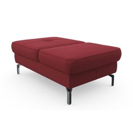 Sit & More Hocker SIT & MORE, B:114cm H:45cm T:71cm, rot, Wohnzimmer, Hocker, "Bendigo", mit Klappfunktion, Bodenfreiheit 15 cm, wahlweise in 2 Fu&szlig;farben