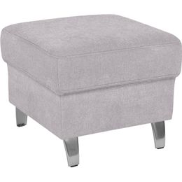 Sit & More Hocker SIT & MORE, B:58cm H:48cm T:58cm, silber, Luxus-Microfaser ALTARA NUBUCK (100% Polyester);Struktur (100% Polyester);Flachgewebe (90%