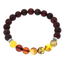 OSTSEE-SCHMUCK Damen Armband "- Vivi 8 mm - Bernstein -", Bernstein, bunt, Bernstein, Armb&auml;nder