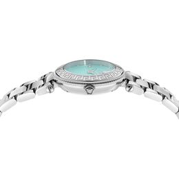 Versace Damen Quarzuhr "REVE PETITE", silber, Armbanduhren, Armbanduhr, Damenuhr, Swiss Made, Edelstahlarmband, analog, Saphirglas