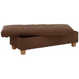 Hocker Home Affaire, B:131cm H:42cm T:61cm, braun, Luxus-Microfaser (100% Polyester);Microfaser PRIMABELLE (100% Polyester);Struktur fein (100%
