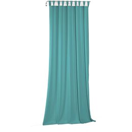 Vorhang WIRTH, B:130cm H:195cm, blau, Baumwolle, Polyester, Wohnzimmer, Gardinen, "Newbury", nach Ma&szlig;