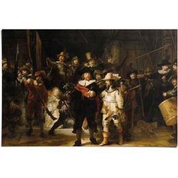 Poster Reinders, B:91,5cm H:61cm, braun, Papier, Bilder, "Rembrandt Die Nachtwache"