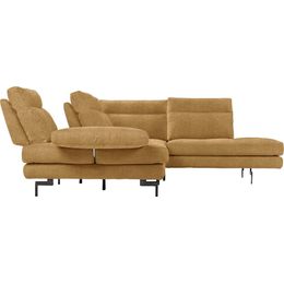 Ecksofa Calia italia, B:288cm H:90cm T:232cm, beige, Synthetische Faser (100% Polyester), Wohnzimmer, Sofas, "Toby Wing, L-Form, Designsofa mit